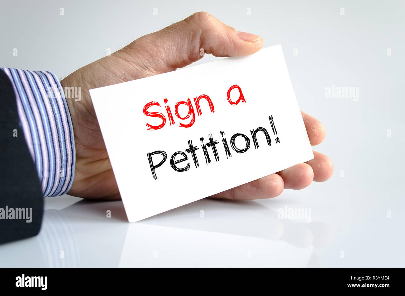 Sign a petition text concept Stock Photo - Alamy