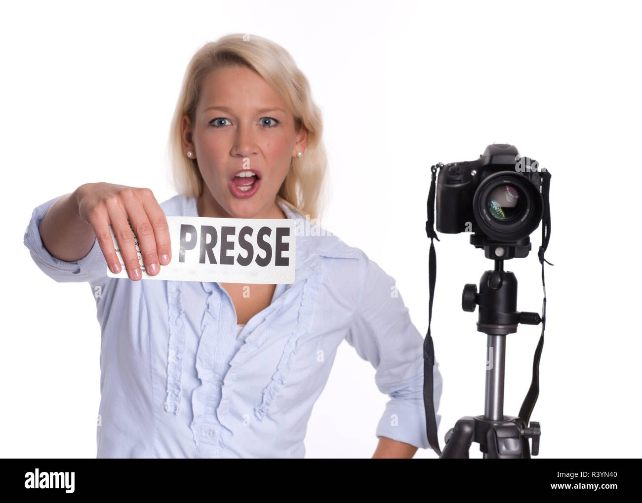 Press badge hi-res stock photography and images - Alamy