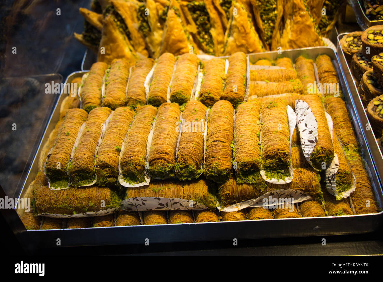 Turkish traditional desert sweets at the Market Stock Photo - Alamy