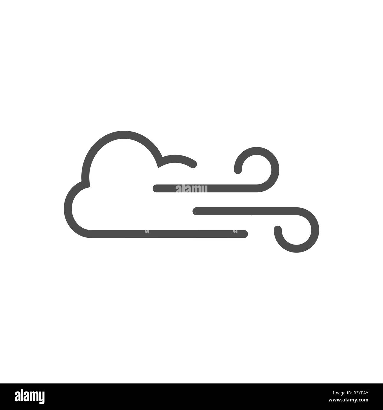 Wind cloud icon. Vector illustration flat Stock Vector Image & Art - Alamy