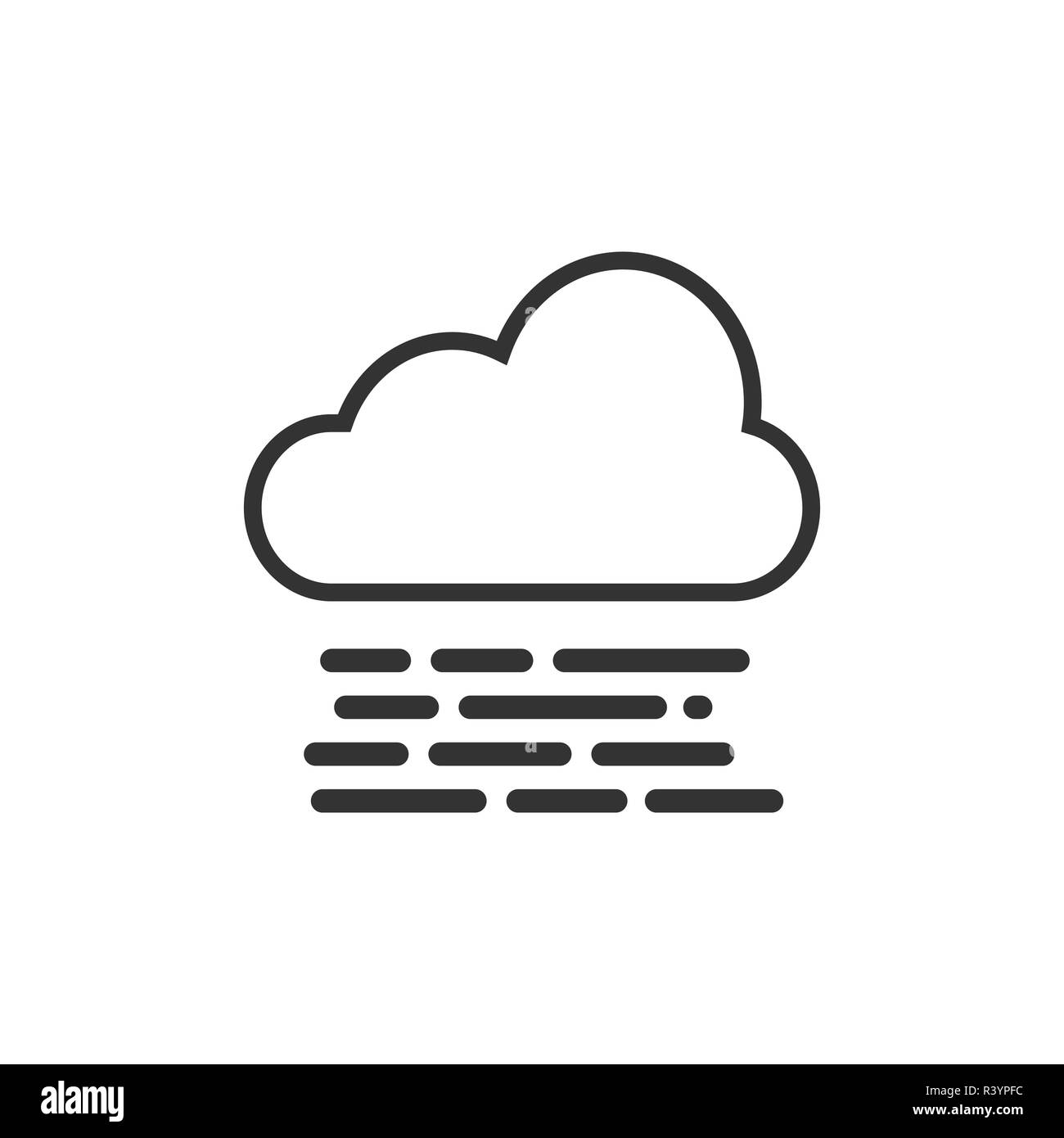 Weather icon, fog icon. Vector illustration flat Stock Vector Image ...