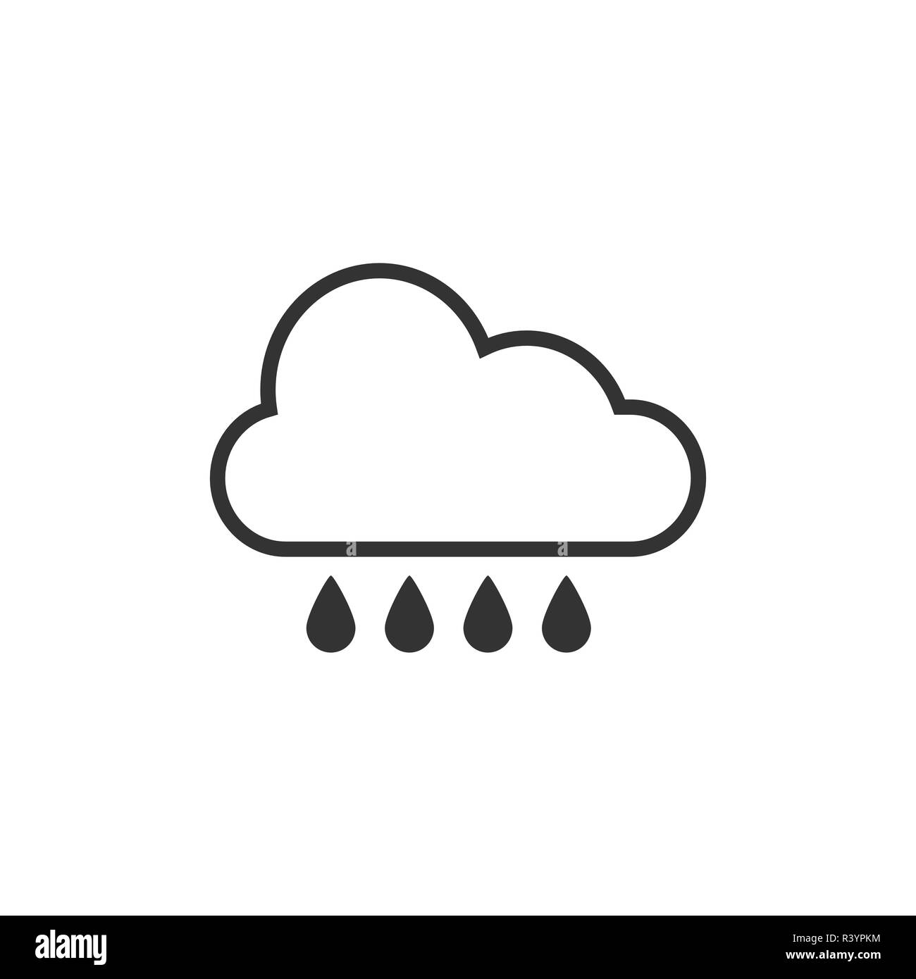 Cloud rain icon. Vector illustrations Flat Stock Vector Image & Art - Alamy