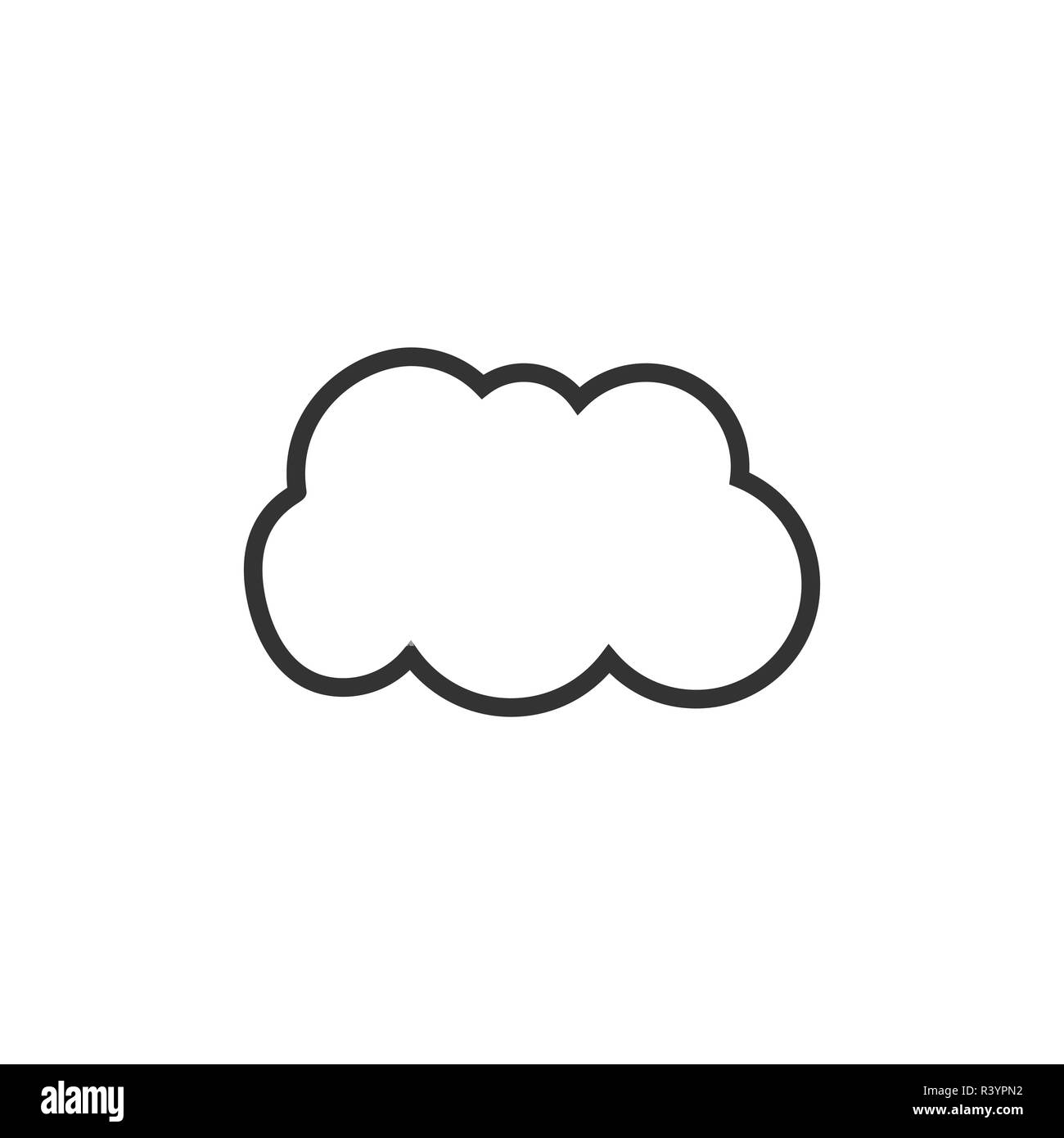 Cloud processing icon flat Cut Out Stock Images & Pictures - Alamy