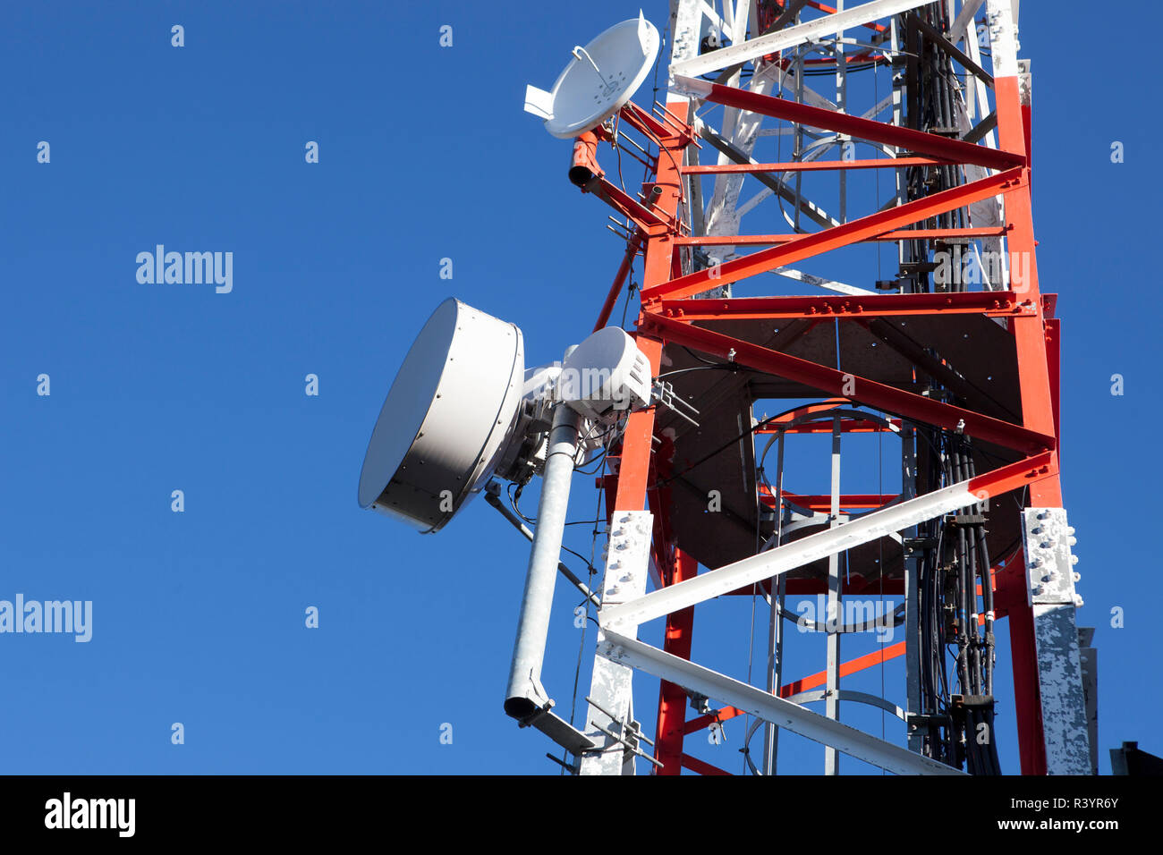 Mobile phone telecommunication tower Stock Photo - Alamy