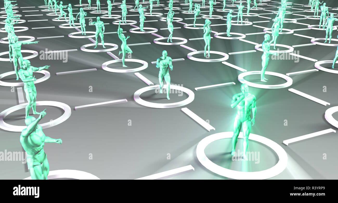 Crowd of 3D Figures Stock Photo - Alamy