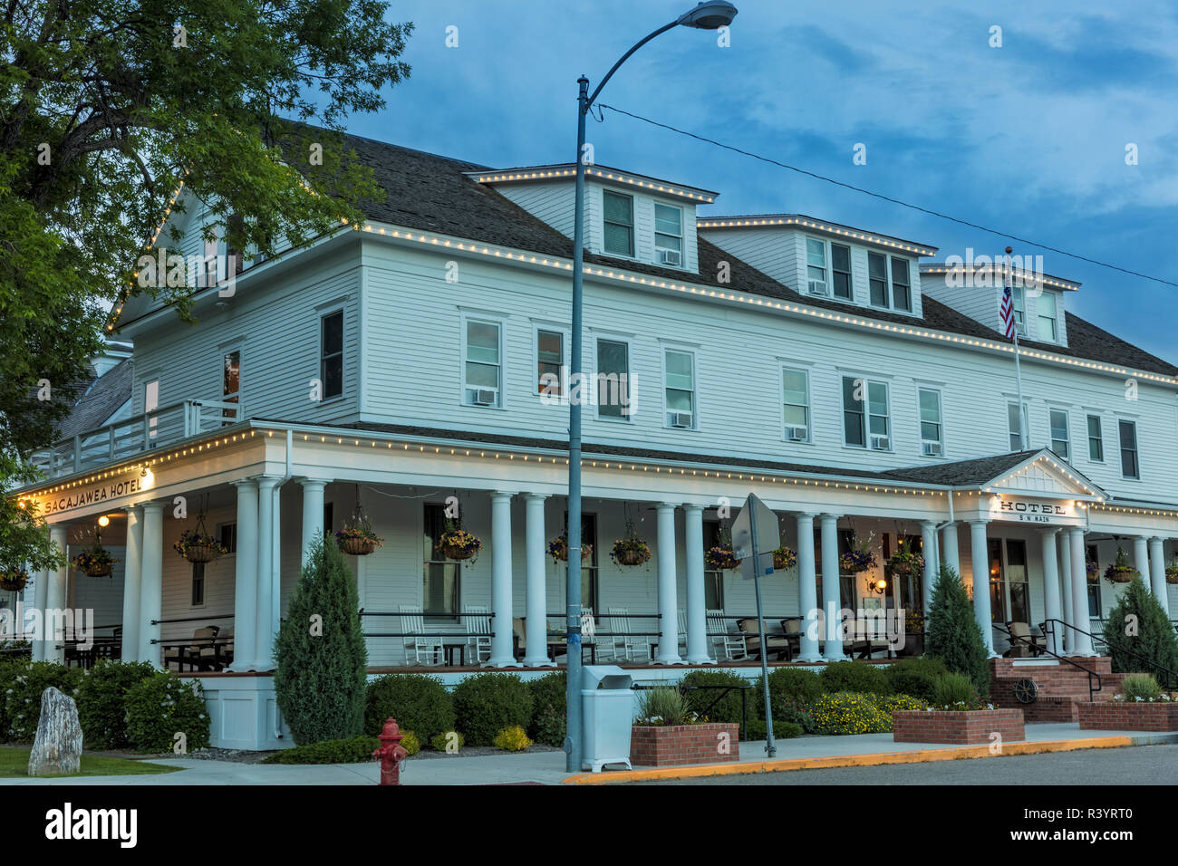 Historic Sacajawea Inn in Three Forks, Montana, USA Stock Photo - Alamy