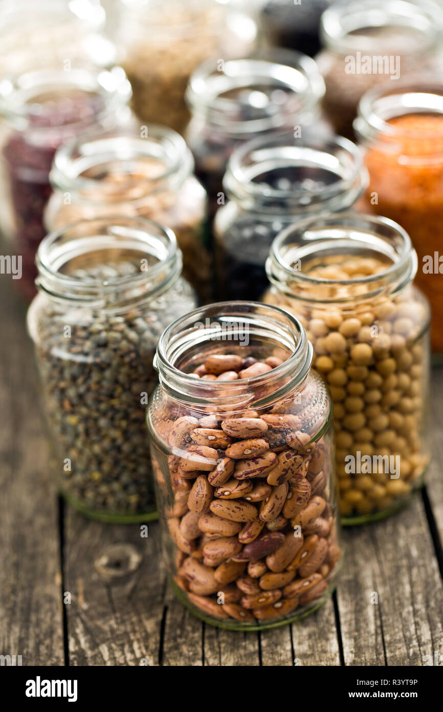 Dried legumes jars hi-res stock photography and images - Alamy