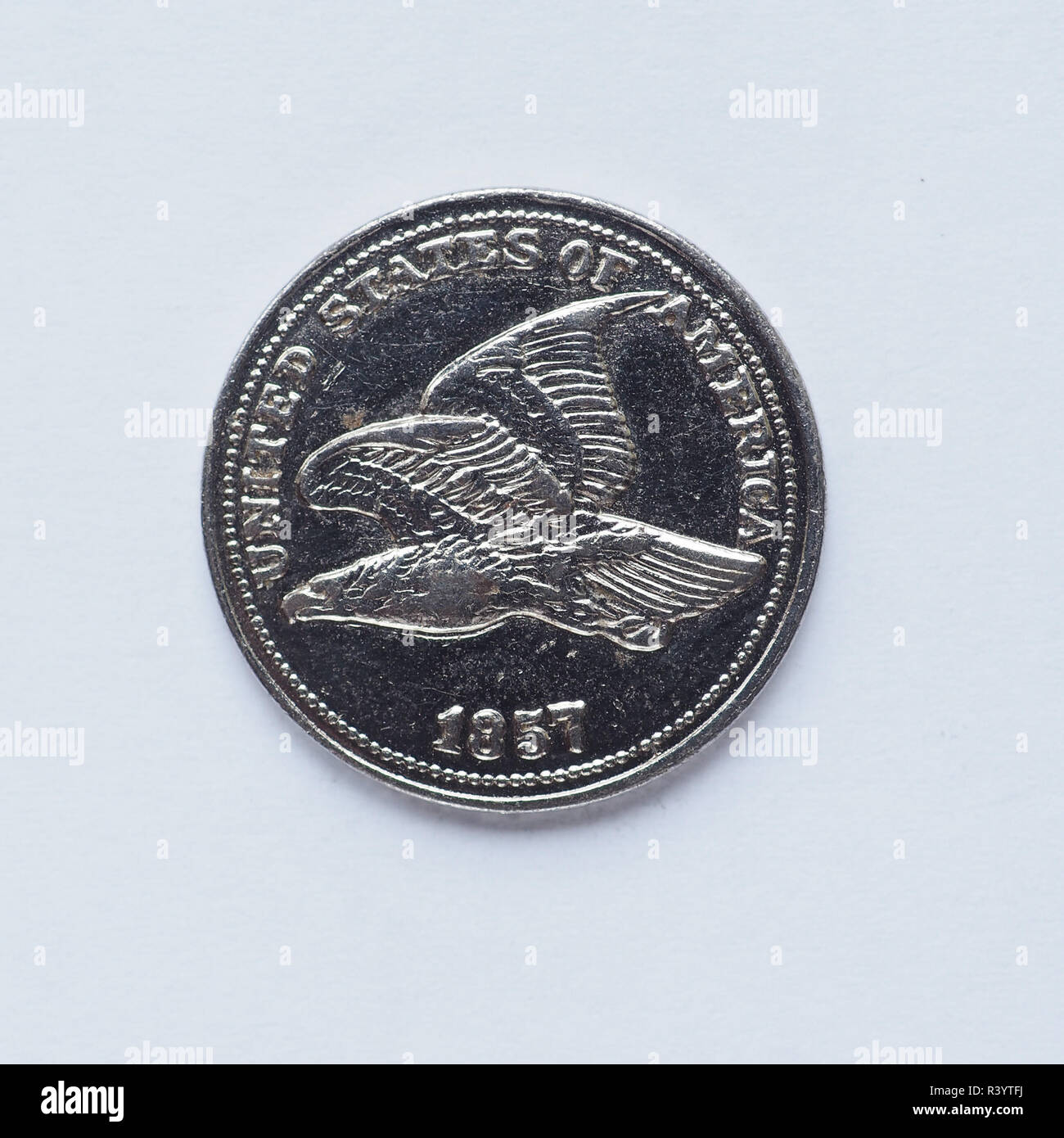 Old US 1 cent coin Stock Photo - Alamy