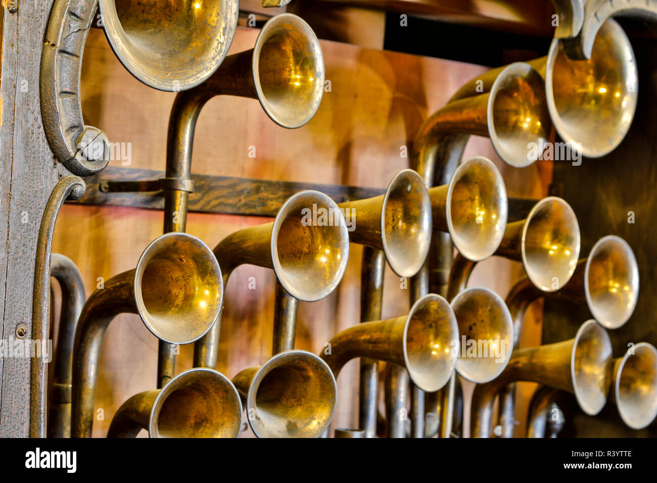 Usa, Montana, Nevada City. Living Museum, Pipes of a Wurlitzer Band ...