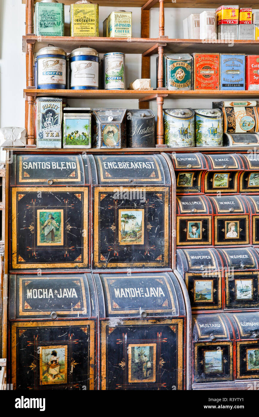 Usa, Montana, Virginia City. Inside a General Store (Restoration Stock ...