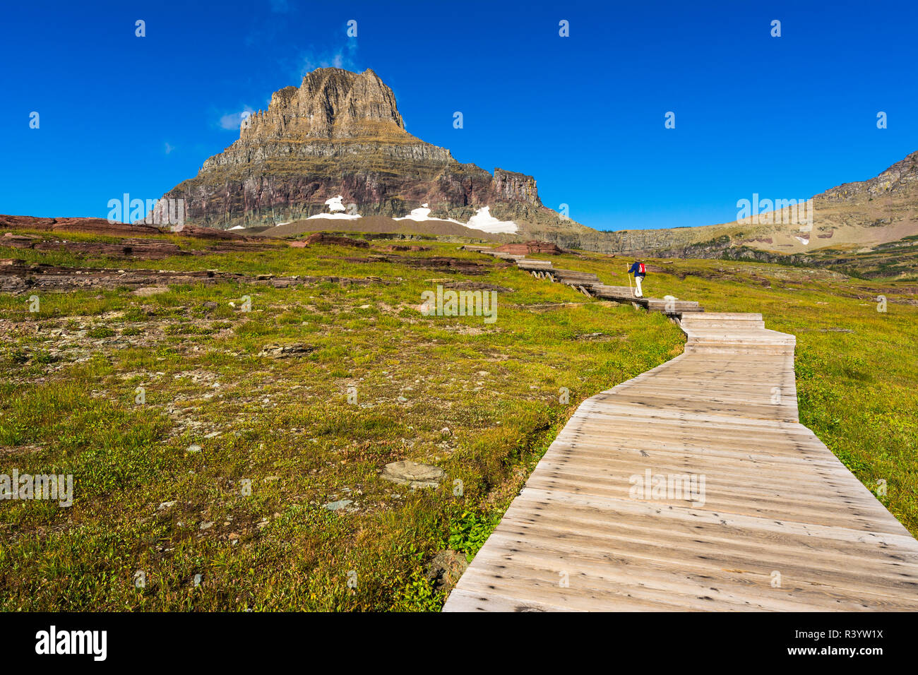 Hidden Lake Trail at Logan Pass under Clements Mountain, Glacier ...