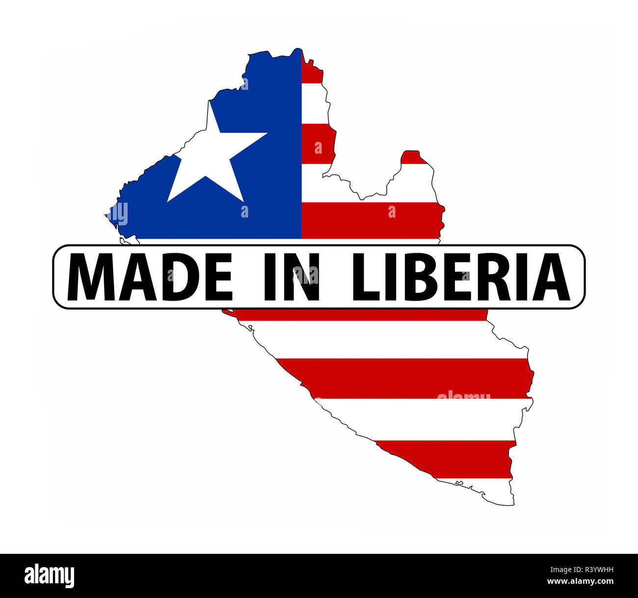 Liberia map design shape hi-res stock photography and images - Alamy