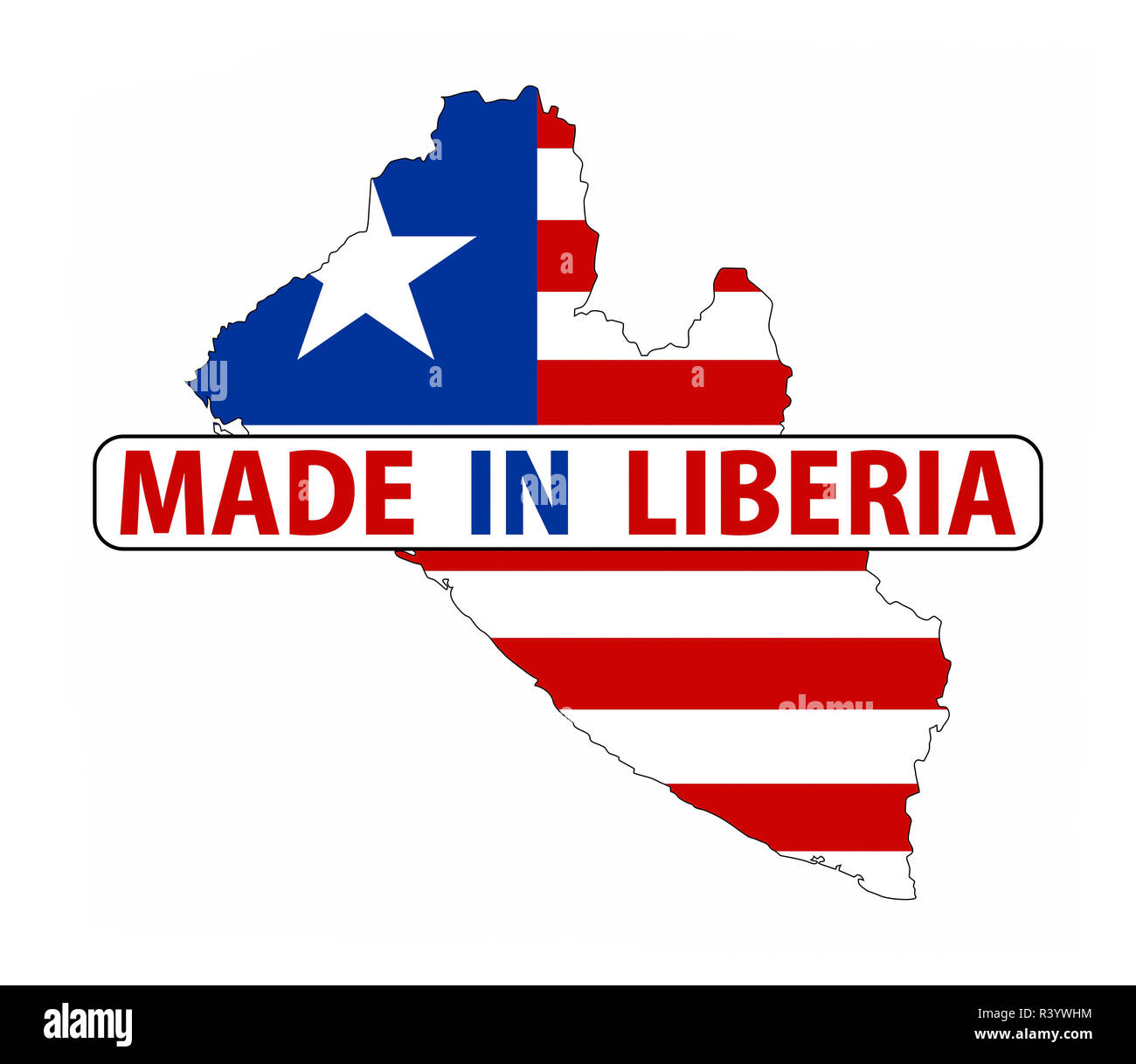 Liberia map design shape hi-res stock photography and images - Alamy