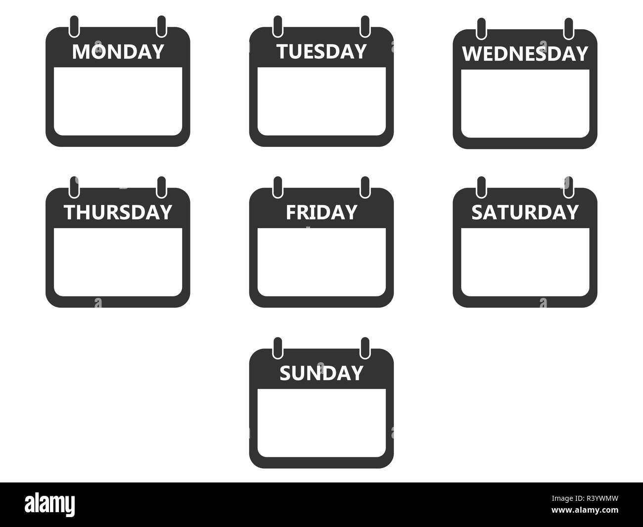 Vector illustration, flat design week Stock Vector Image & Art - Alamy