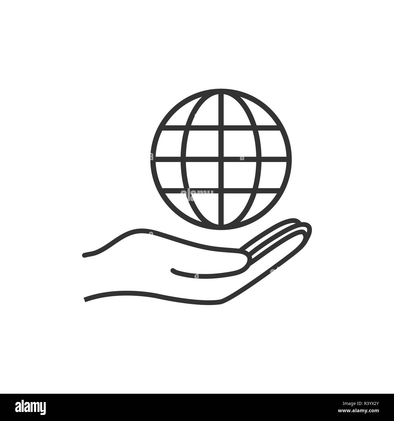 Vector illustration, flat design hand Stock Vector Image & Art - Alamy