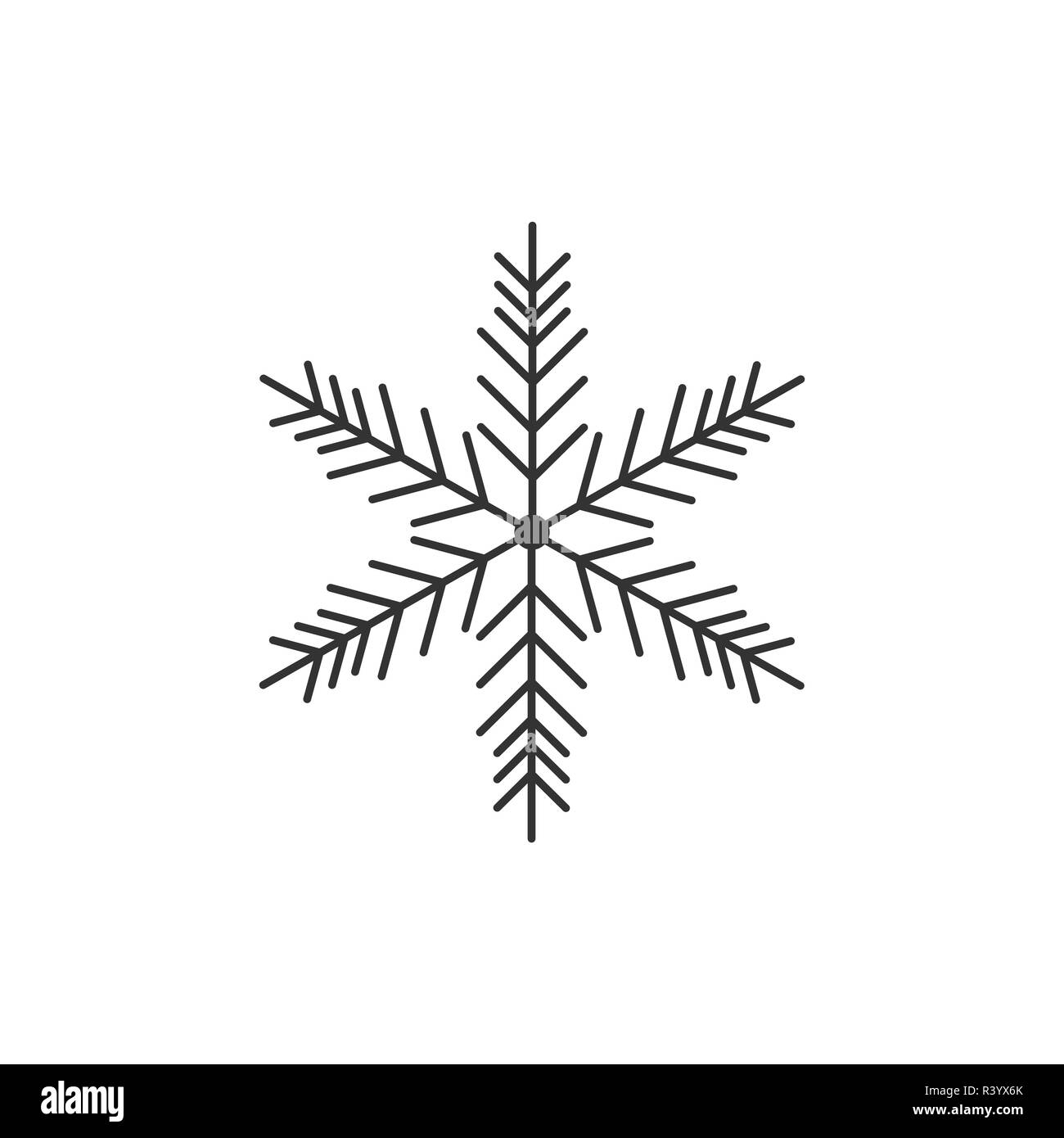 Vector illustration, flat design Snowflake Stock Vector Image & Art - Alamy