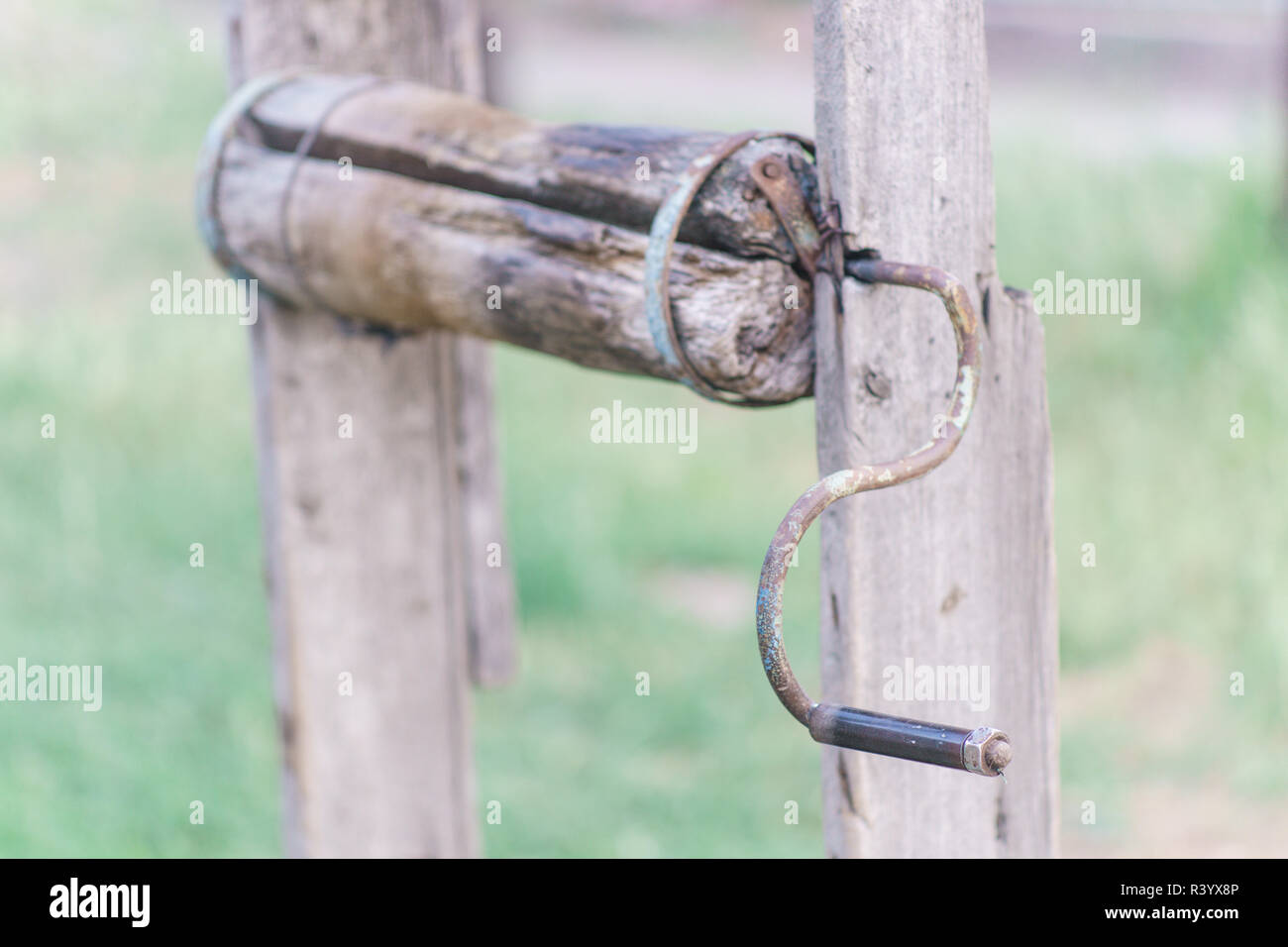 old well handle, selective focus Stock Photo - Alamy