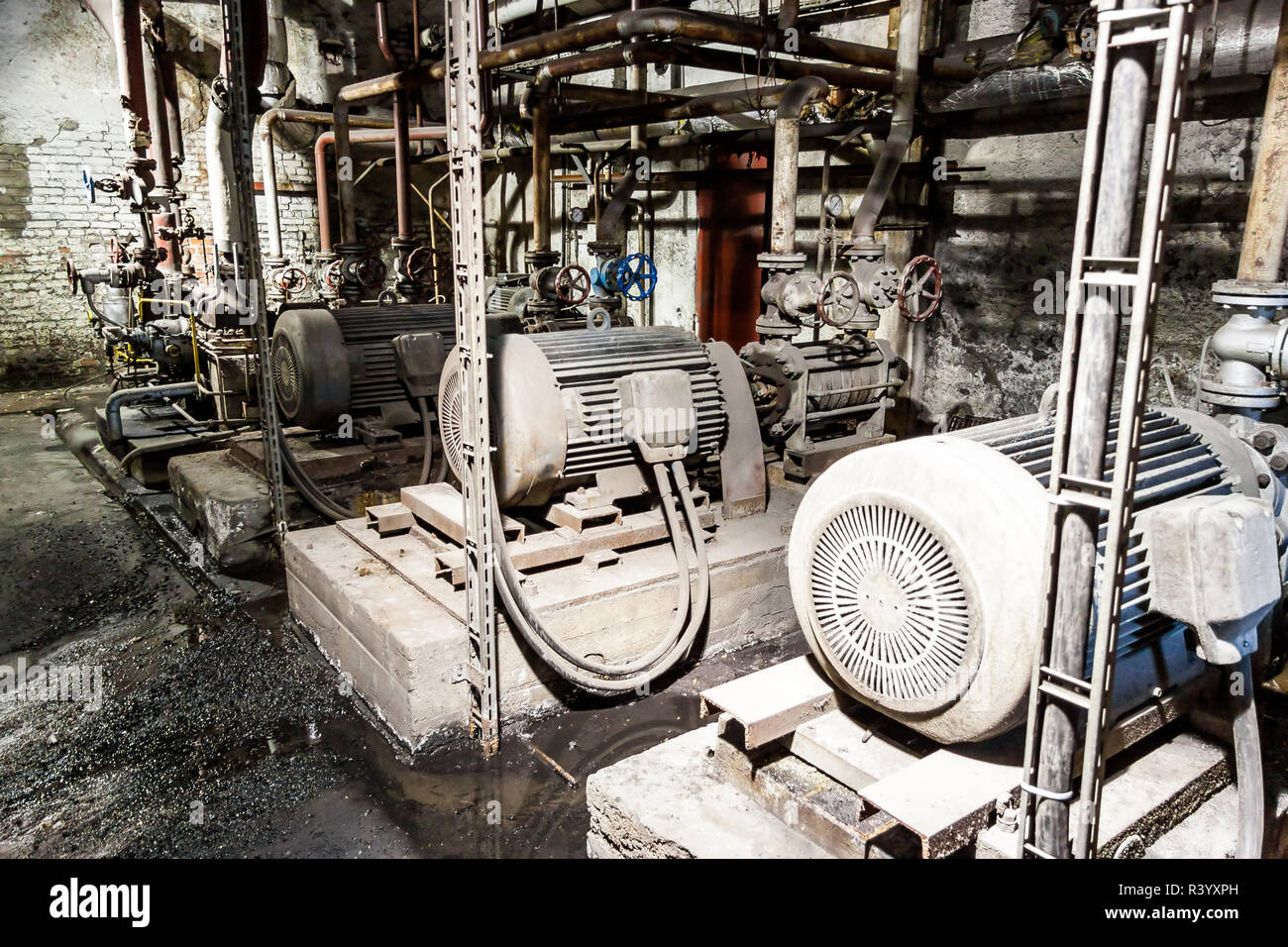Engine room - power station, Poland Stock Photo - Alamy
