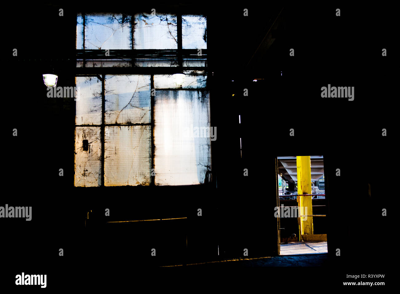 Old windows in factory Stock Photo - Alamy