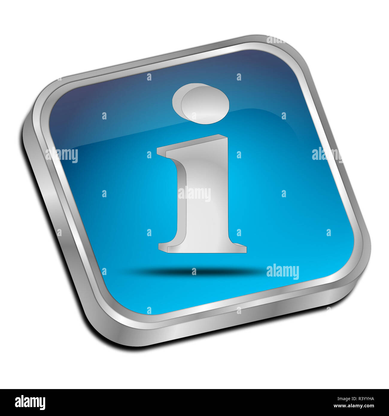 Info isolated reflection button hi-res stock photography and images - Alamy