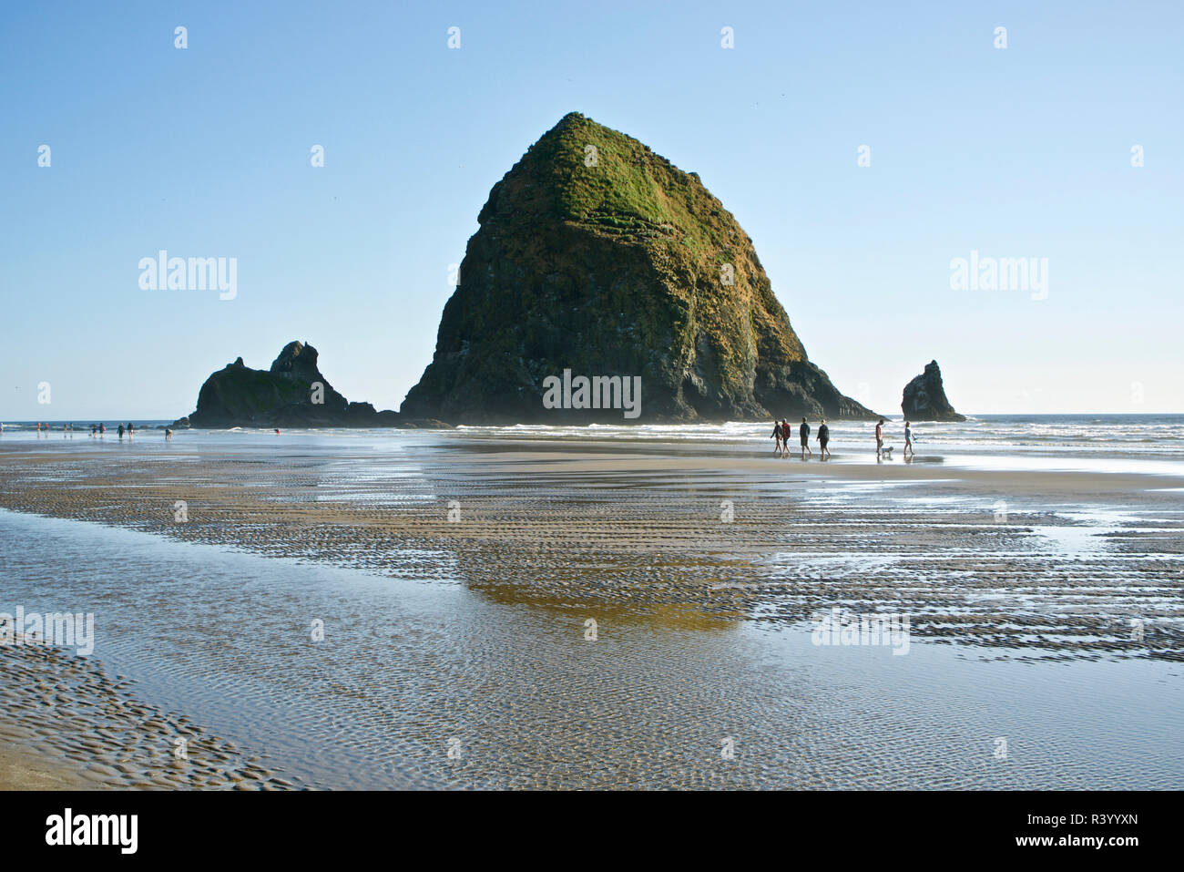 Usa, Oregon, Cannon Beach. Haystack Rock Stock Photo - Alamy