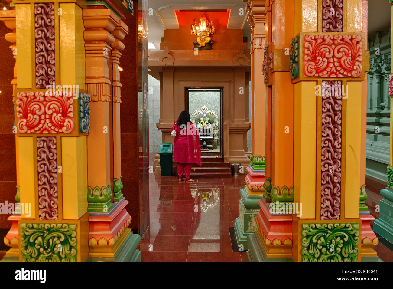 Main Prayer Hall in Sri Mahamariamman Temple, Kuala Lumpur, Malaysia ...