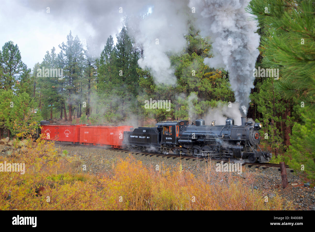 Steam train at Sumpter, Oregon Stock Photo - Alamy