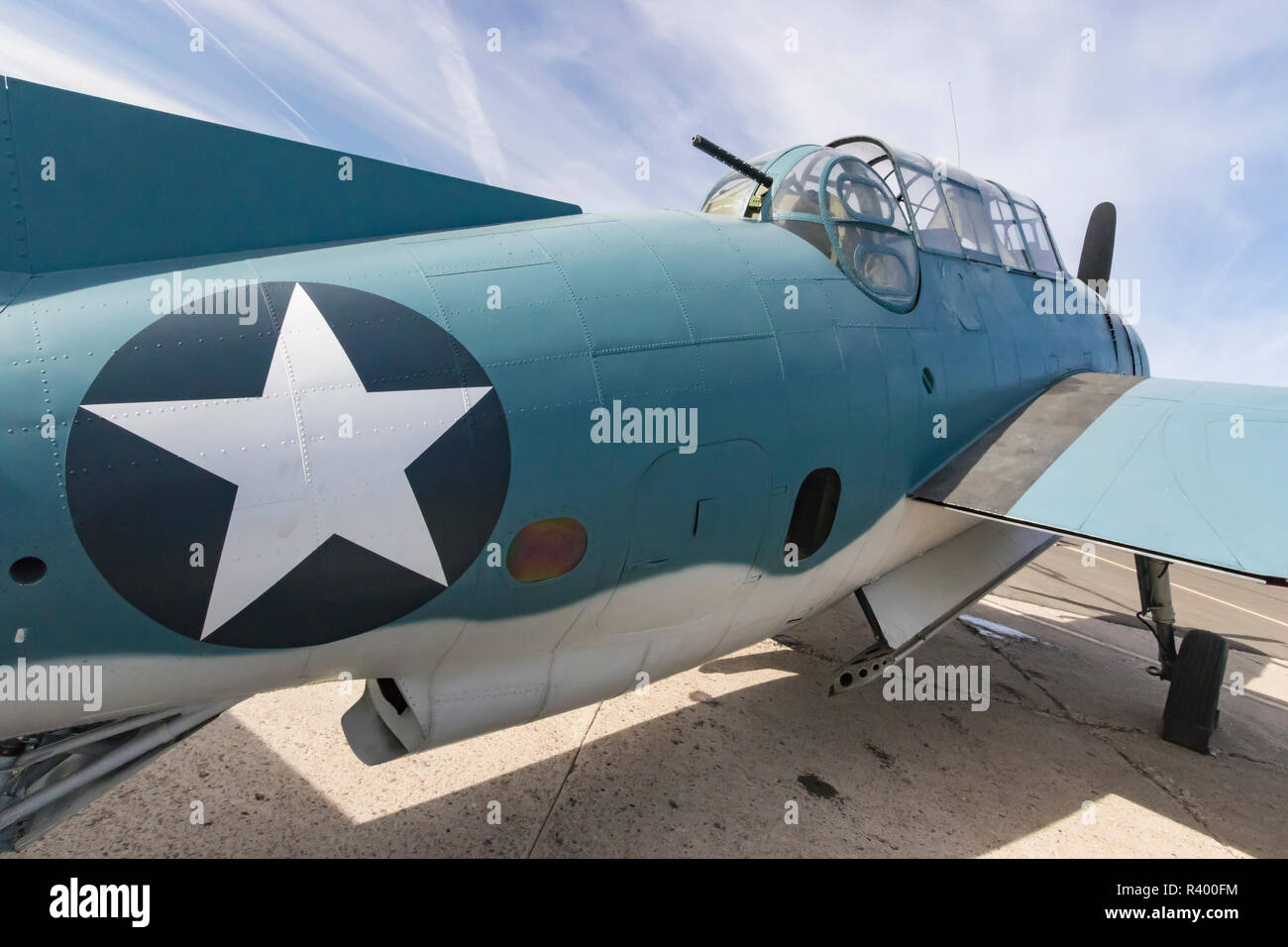WWII Dauntless fighter bomber, Madras, Oregon Stock Photo - Alamy