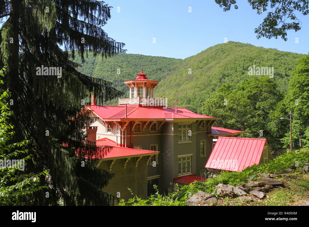 Back Of Asa Packer Mansion, Jim Thorpe, Pennsylvania, Usa Stock Photo ...