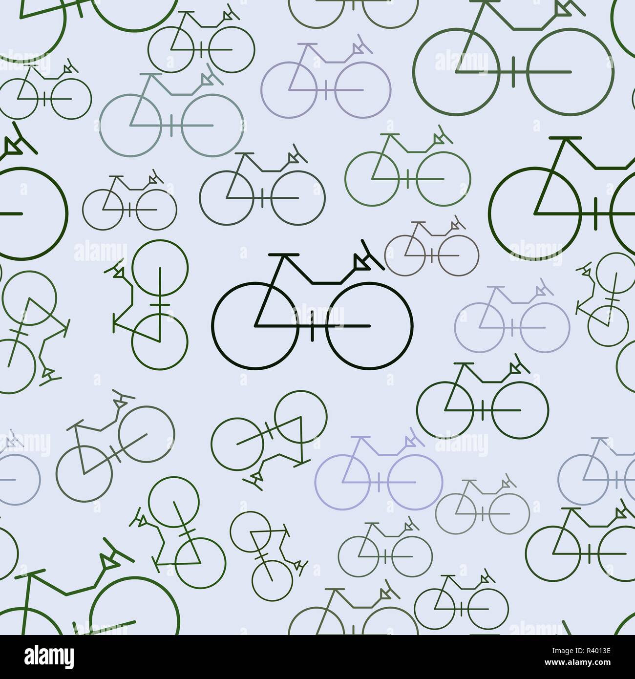 Seamless background or backdrop, outline of bicycle hand drawn, good ...