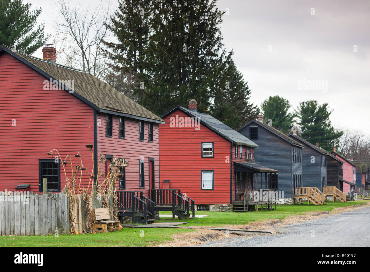 USA, Pennsylvania, Eckley, Eckley Miners Village, former mining village ...