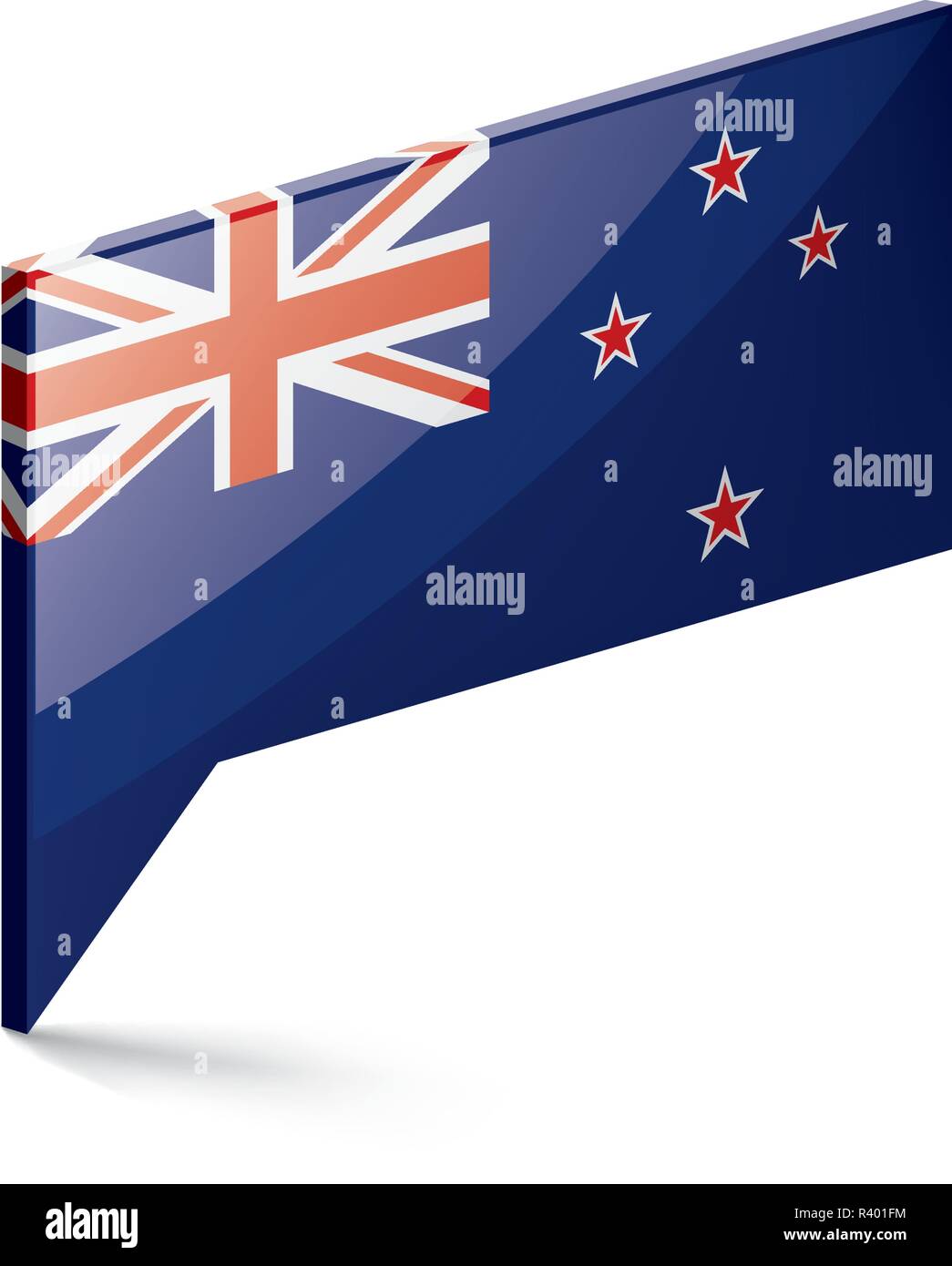 New Zealand flag, vector illustration on a white background Stock ...