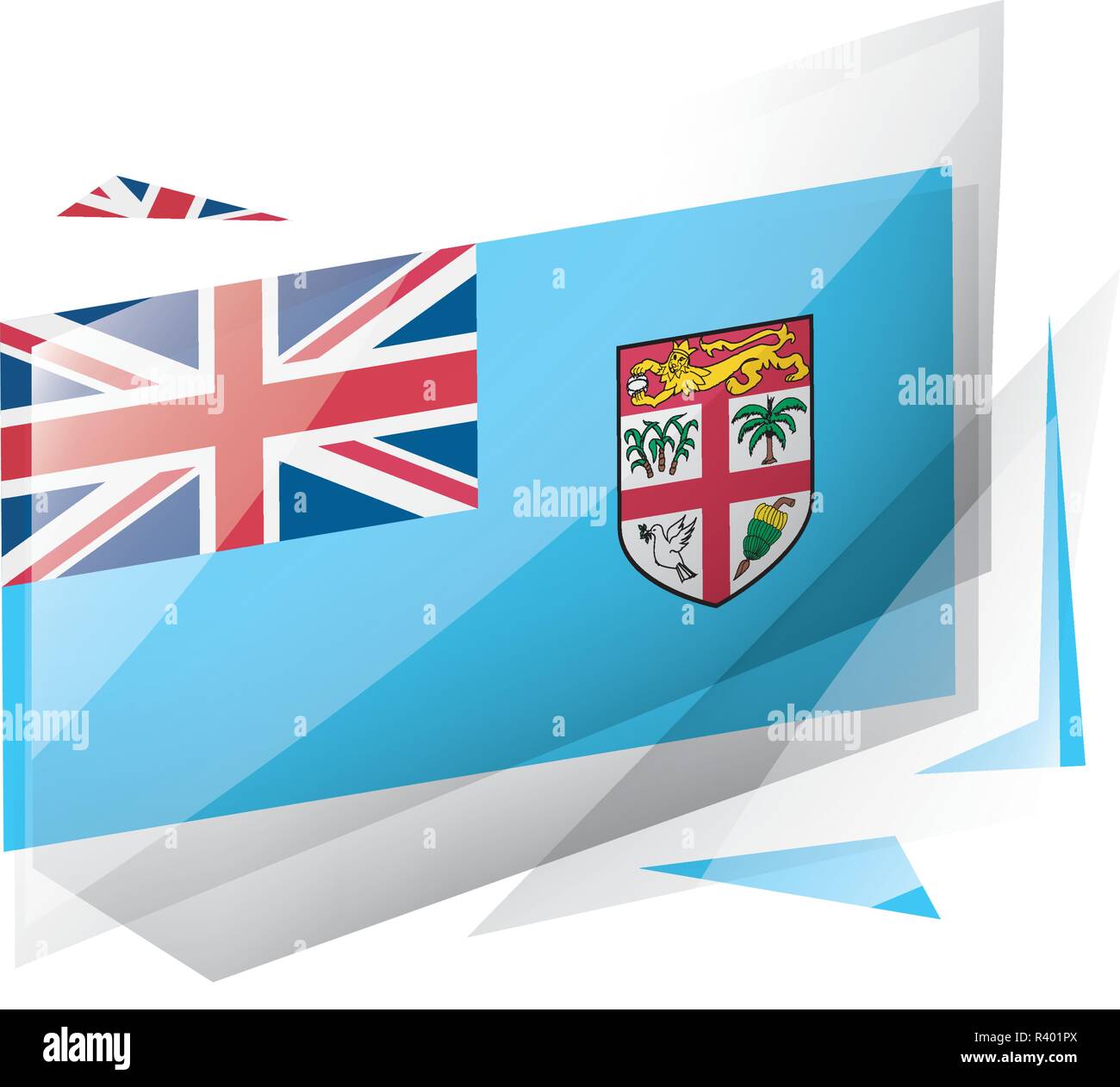 Fiji flag, vector illustration on a white background Stock Vector Image & Art - Alamy