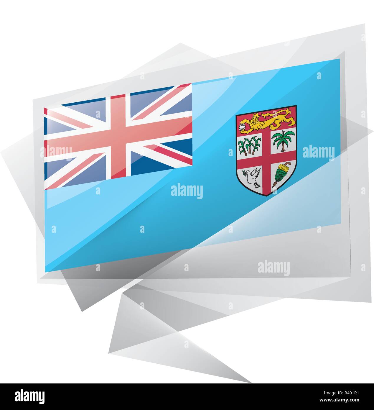 Fiji flag, vector illustration on a white background Stock Vector Image & Art - Alamy