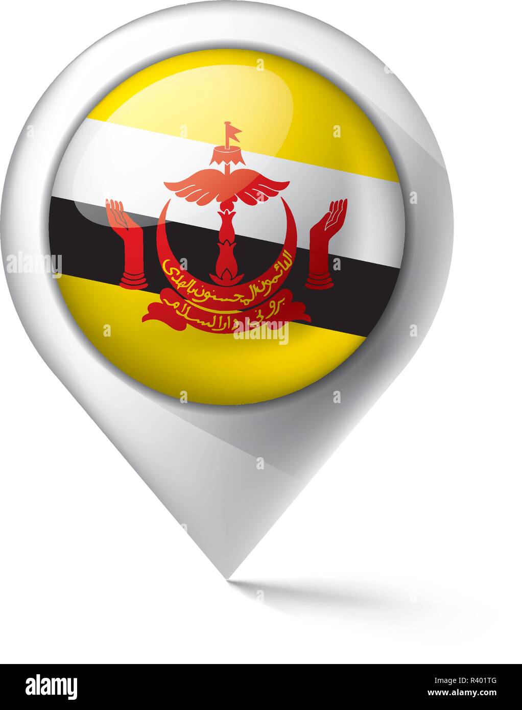 Brunei flag, vector illustration on a white background Stock Vector ...