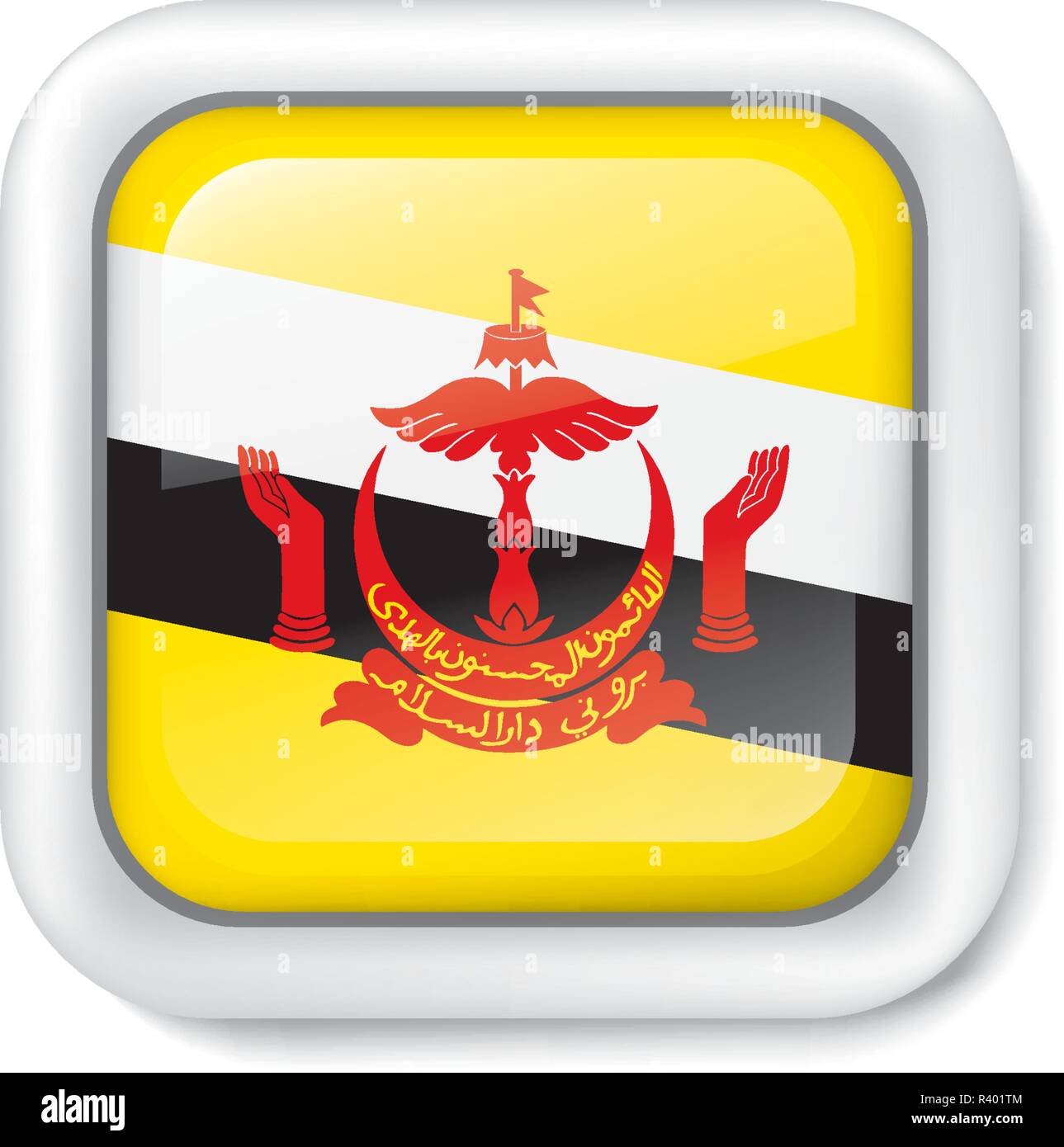 Brunei flag, vector illustration on a white background Stock Vector ...
