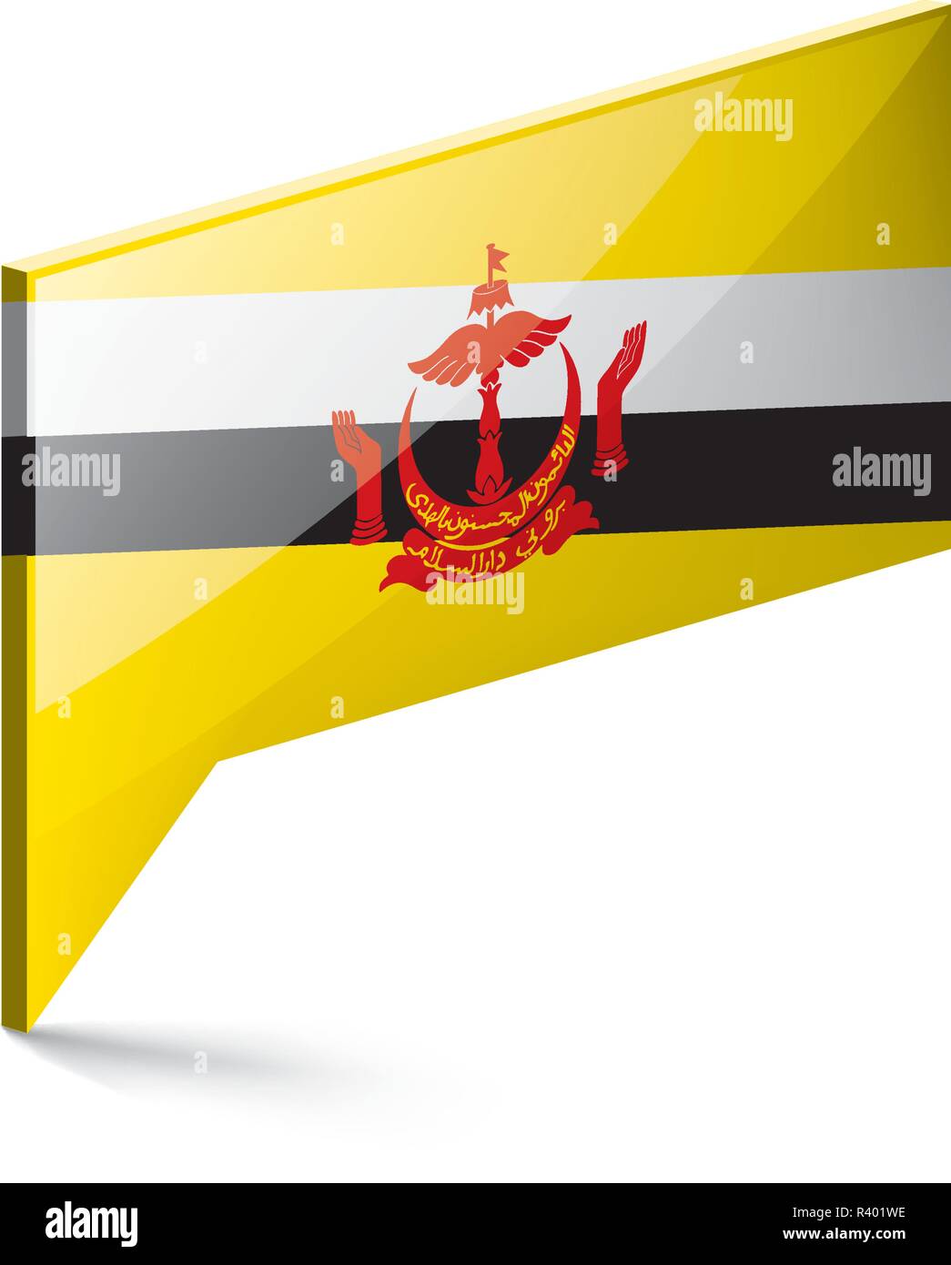 Brunei flag, vector illustration on a white background Stock Vector ...