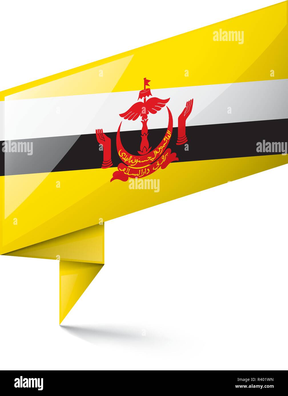 Brunei flag, vector illustration on a white background Stock Vector ...