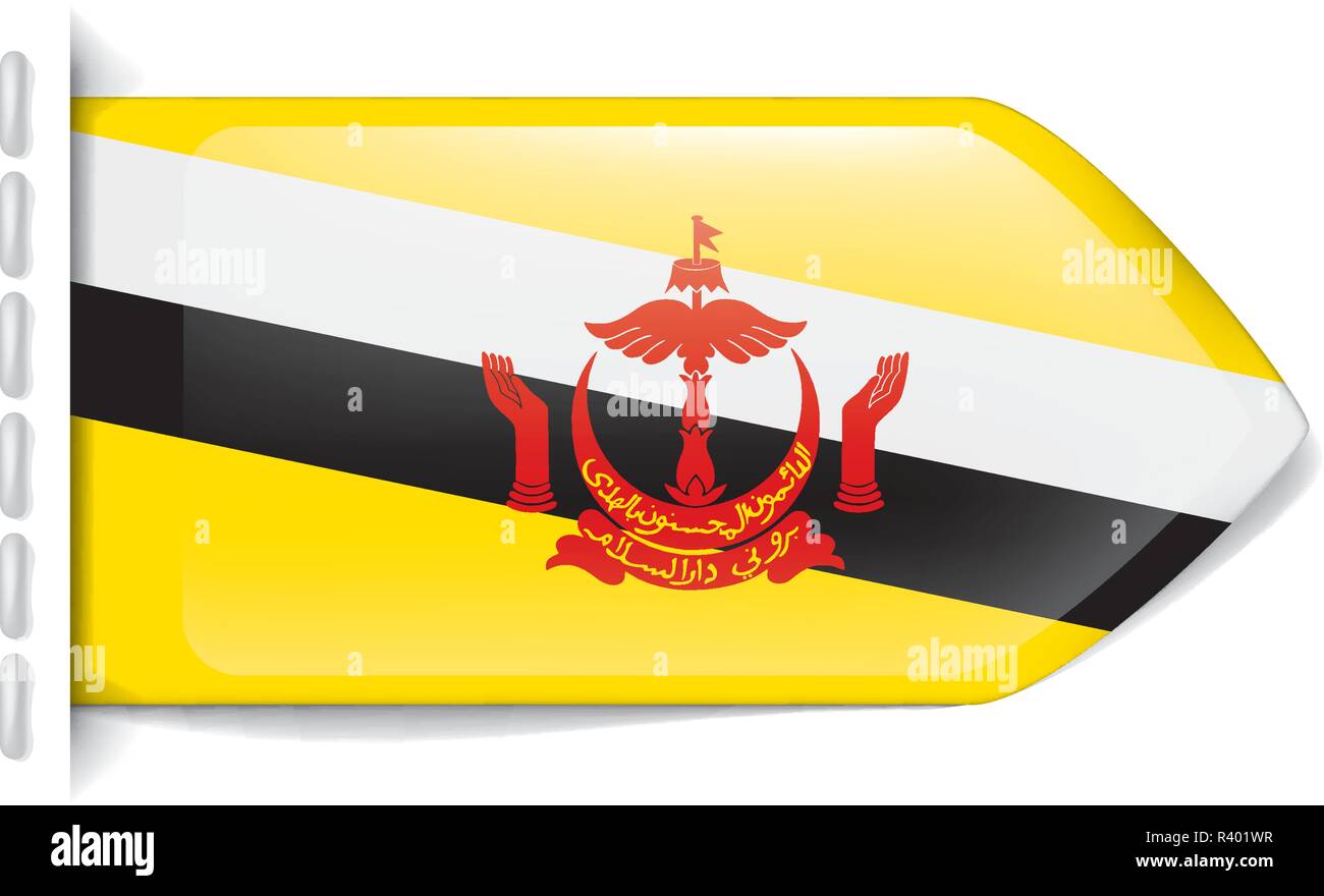 Brunei flag, vector illustration on a white background Stock Vector ...