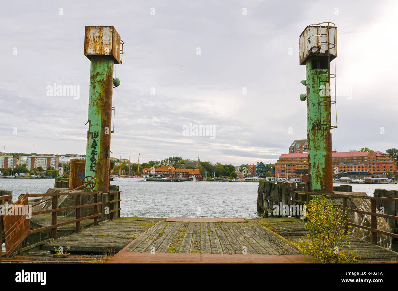 Old ferry harbour Stock Photo - Alamy