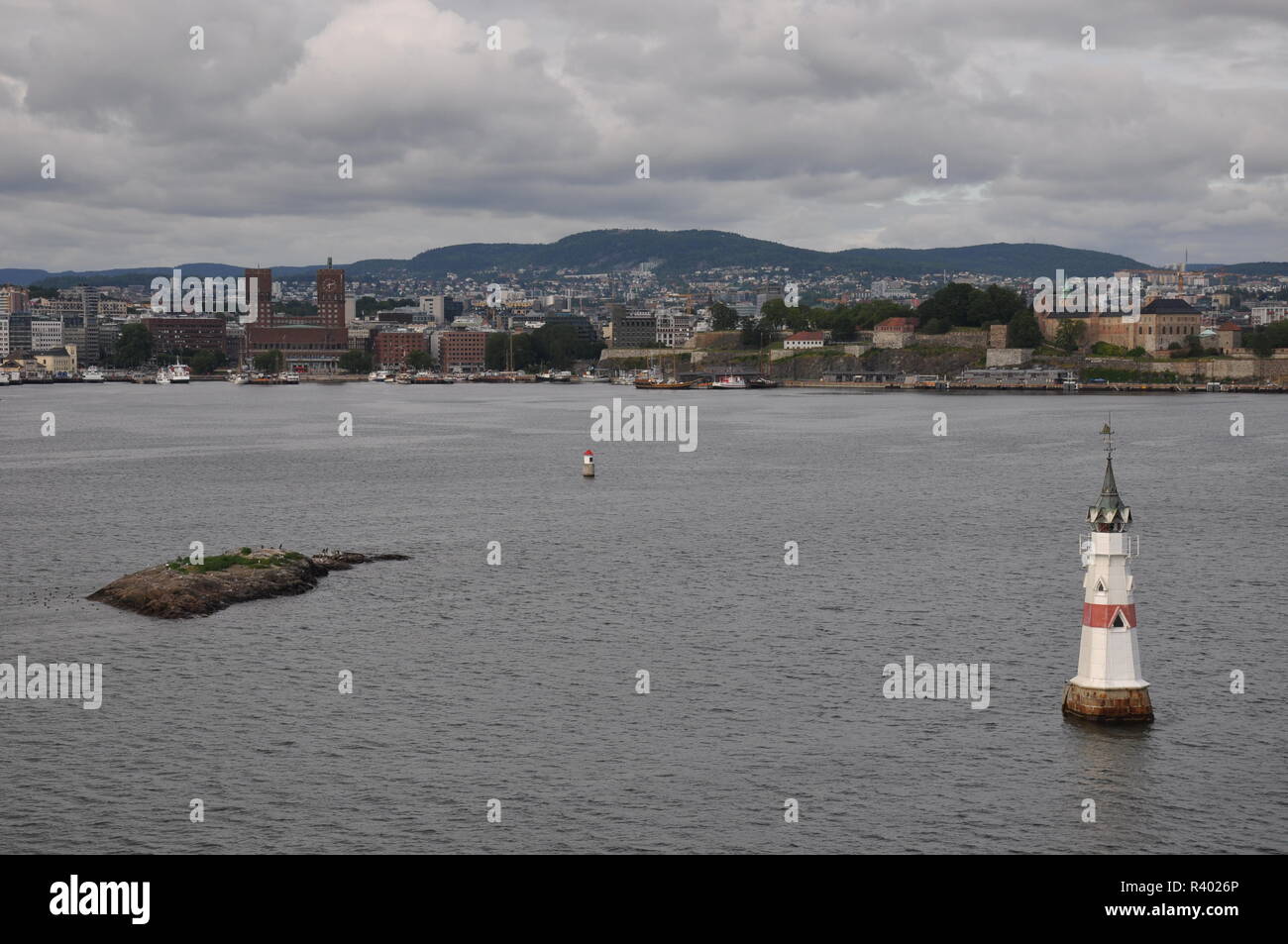 lighthouse in the oslofjord norway Stock Photo - Alamy