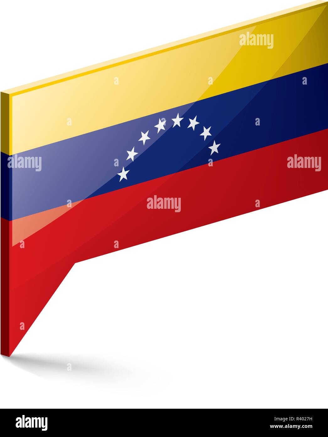 Venezuela flag, vector illustration on a white background Stock Vector ...