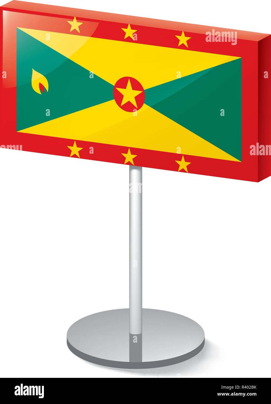 Grenada flag, vector illustration on a white background Stock Vector ...