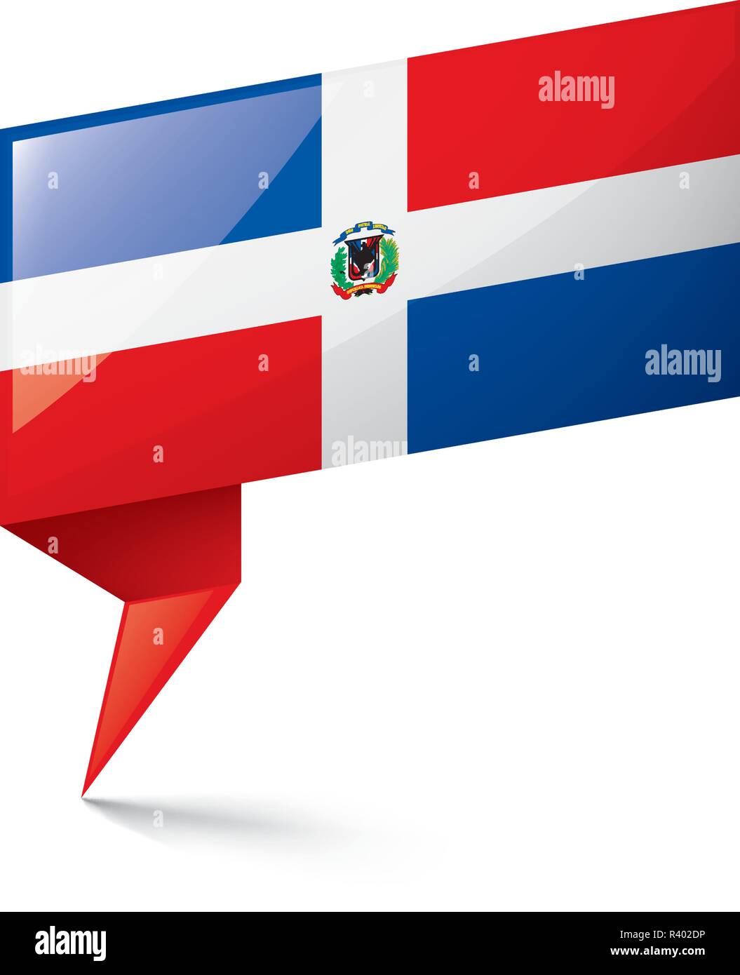 Dominican republic silk flag Stock Vector Images - Alamy