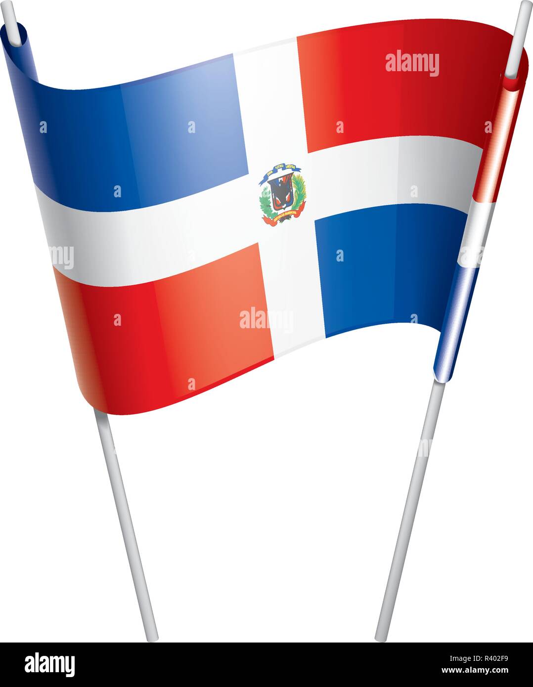 Dominicana flag, vector illustration on a white background Stock Vector ...