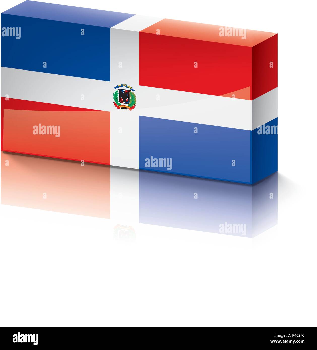 Dominicana flag, vector illustration on a white background Stock Vector ...