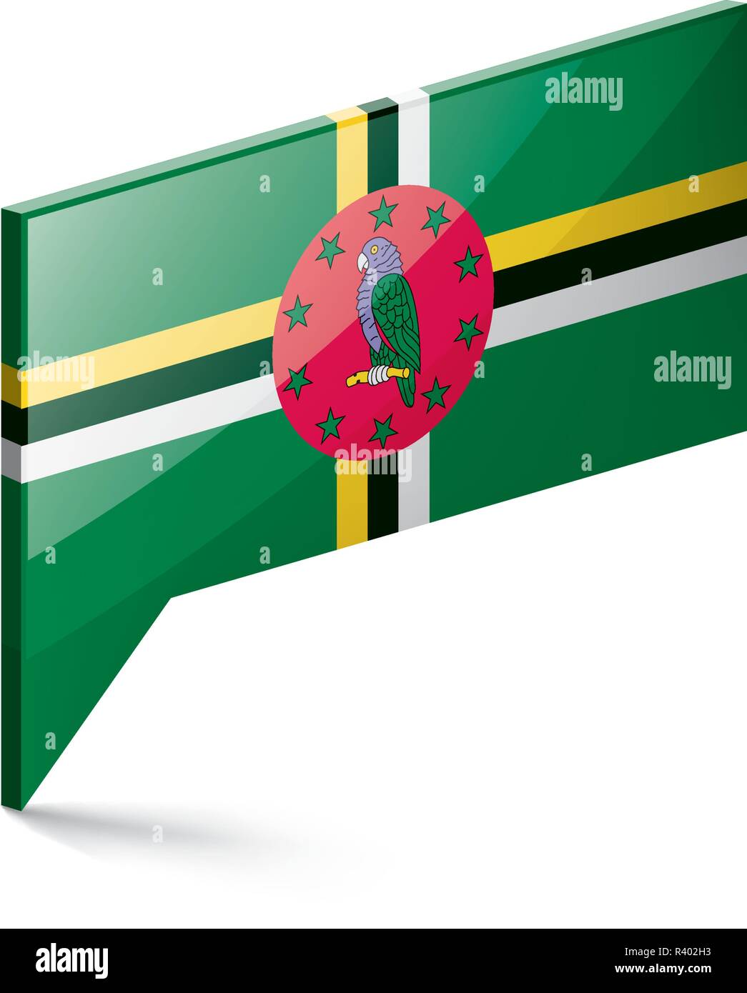 Dominica flag, vector illustration on a white background Stock Vector ...