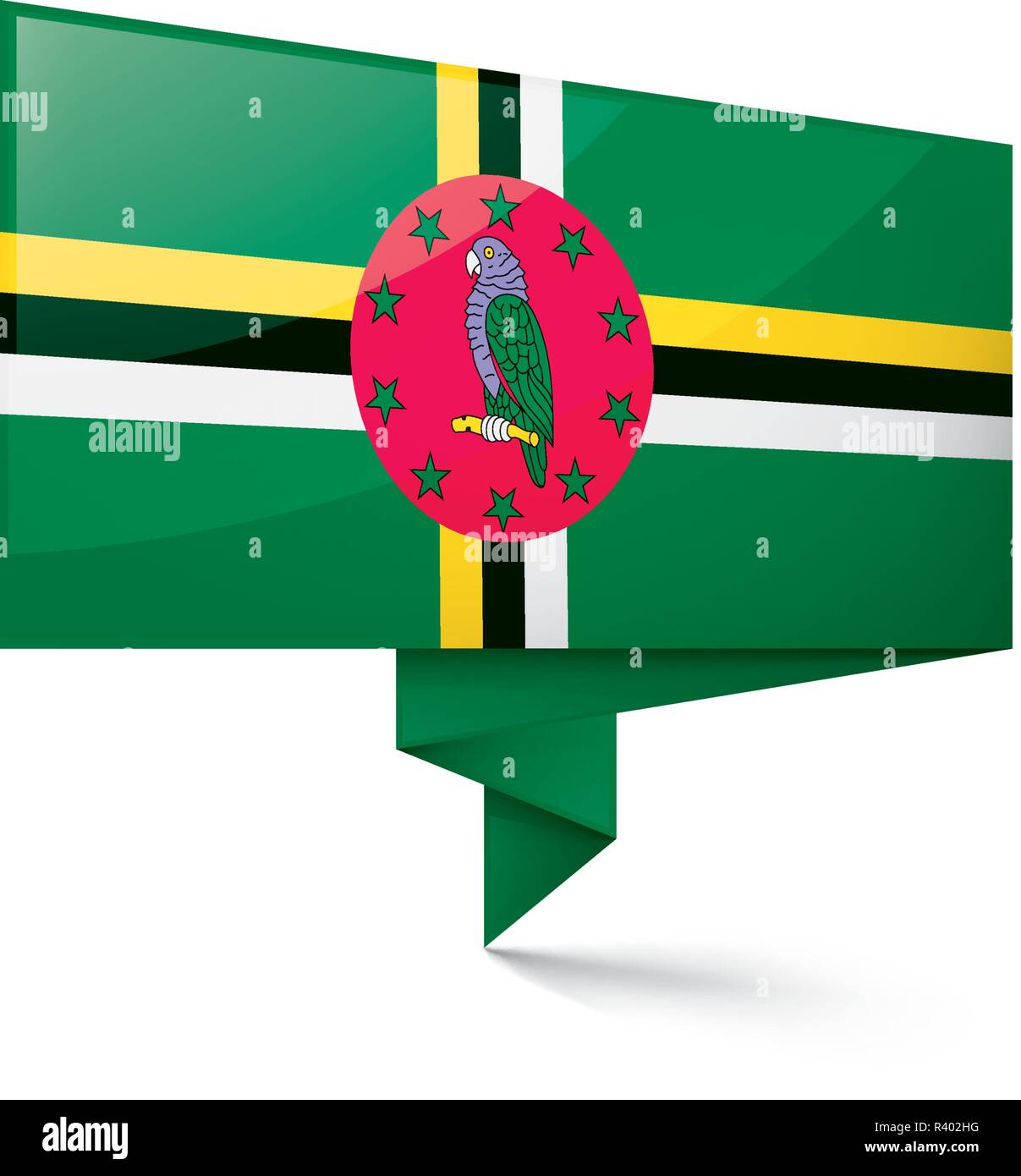 Dominica flag, vector illustration on a white background Stock Vector ...