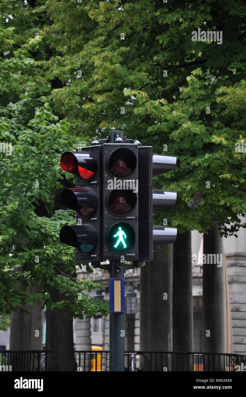 traffic light pedestrian traffic light green norway oslo Stock Photo ...