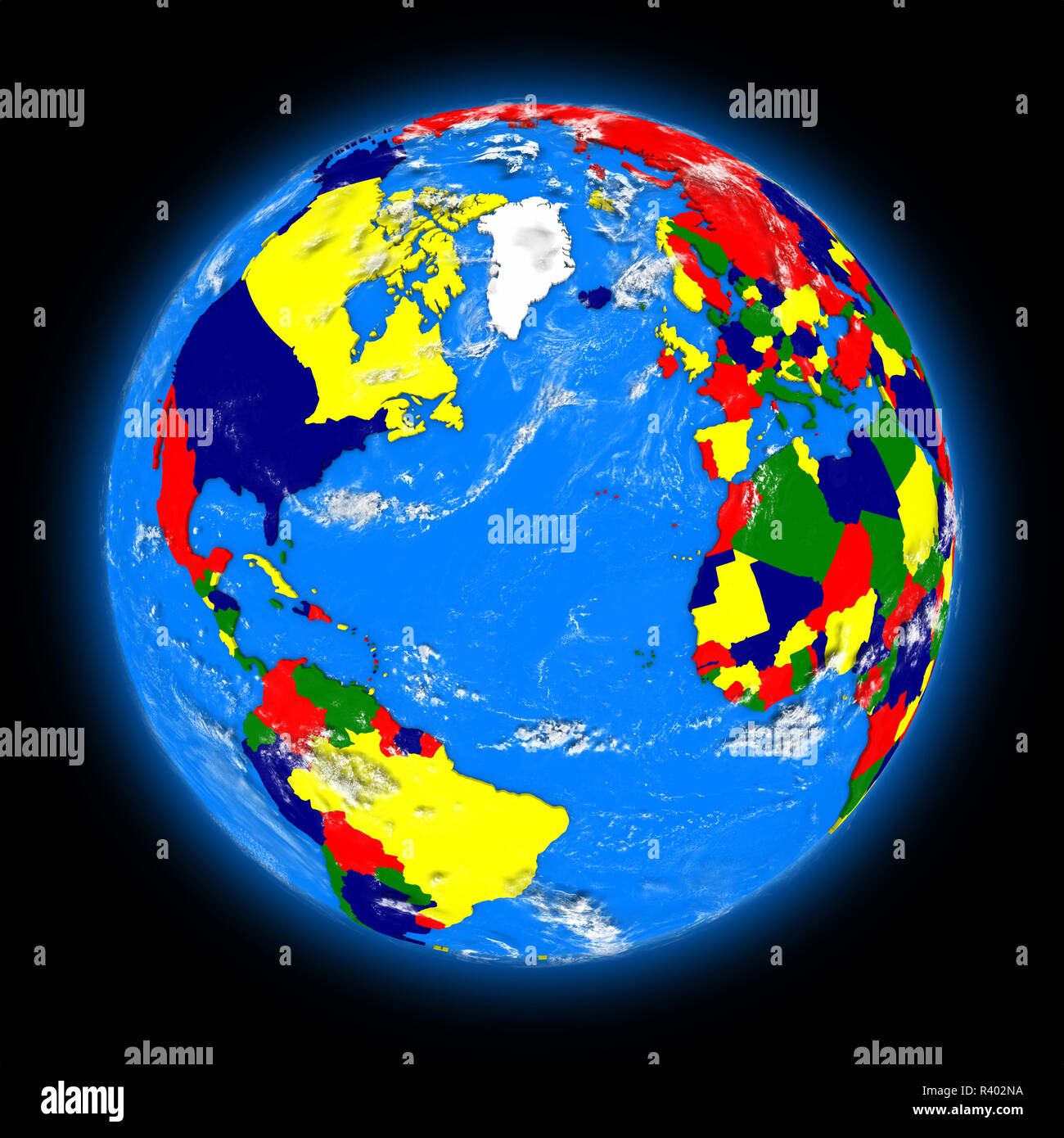 Earth Globe Northern Hemisphere High Resolution Stock Photography and ...